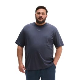 Marc O'Polo T-Shirt MARC O'POLO "aus reiner Bio-Baumwolle", Jungen, Gr. 3XL, faded blau, Obermaterial: 100% Baumwolle, unifarben, Basic, regular fit, Rundhals, Umschlagbund, Shirts T-Shirt