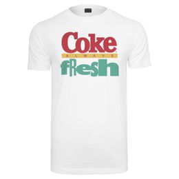 T-Shirt Merchcode "Merchcode Herren Coca Cola 90's Logo", Jungen, Gr. XS, wei&szlig;, 100% Baumwolle, unifarben, normal, Rundhals, Shirts T-Shirt