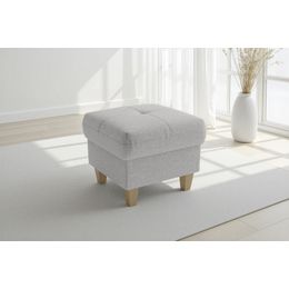 Sit & More Polsterhocker SIT & MORE, silber, B:58cm H:48cm T:58cm, 100% Polyester, Hocker, Polsterhocker