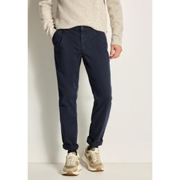 Chinohose Street One MEN, Herren, Gr. 32, L&auml;nge 32, night blau, Web, 98% Baumwolle, 2% Elasthan, unifarben, comfort fit lang, Hosen Chinohose, aus Baumwolle mit Stretchanteil