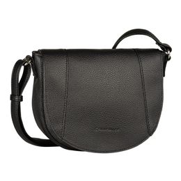 Umh&auml;ngetasche Tom Tailor "Dahlia", Damen, Gr. B/H/T: 24,5cm x 19cm x 8,5cm, schwarz, Polyurethan, Taschen Umh&auml;ngetasche, weiches Lederimitat in moderem Look mit Kontrastkanten und feinem Logo