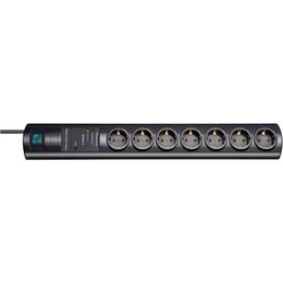Fa.Brennenstuhl Steckdosenleiste BRENNENSTUHL "Primera-Tec", schwarz, B:10cm H:57,5cm T:7cm, Steckdosenleisten, mit &Uuml;berspannungsschutz 19.500A, Schalter, Main Follow Funktion