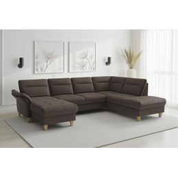 Sit & More Wohnlandschaft SIT & MORE "Pamela", mocca, B:292cm H:90cm T:212cm, 100% Polyester, Sofas, Wohnlandschaft
