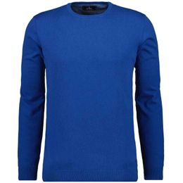Rundhalspullover Ragman, Herren, Gr. 54, blau (blau, 718), Strick, 95% Baumwolle 5% Cashmere, Rundhals, Pullover Rundhalspullover