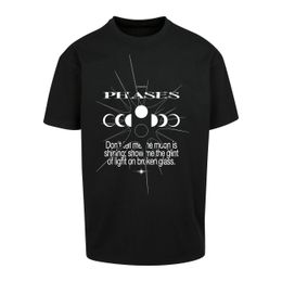 Kurzarmshirt "Upscale by Mister Tee Unisex Moon Phases Tee", Jungen, Gr. M, schwarz, 100% Baumwolle, UPSCALE BY MISTER TEE, unifarben, oversize, Rundhals, Shirts
