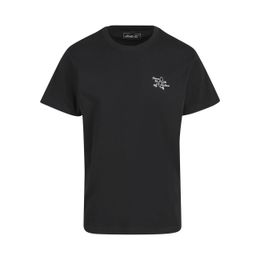 T-Shirt MisterTee "MisterTee Herren Penne Va Bene Tee EMB", Jungen, Gr. S, schwarz, 100% Baumwolle, bedruckt, normal, Racerback, Shirts T-Shirt