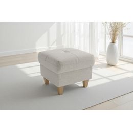 Sit & More Polsterhocker SIT & MORE, nature, B:58cm H:48cm T:58cm, 100% Polyester, Hocker, Polsterhocker