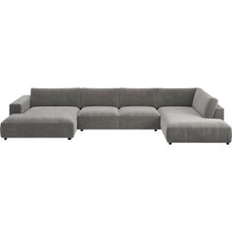 Wohnlandschaft Musterring "MR LUCIA, das ultimative Raumwunder von Musterring", anthrazit, B:434cm H:81cm T:224cm, 100% Polyester, Sofas, Wohnlandschaft, Gigantische Fl&auml;che, erstklassige Kammerkissen & Luxus-Komfort