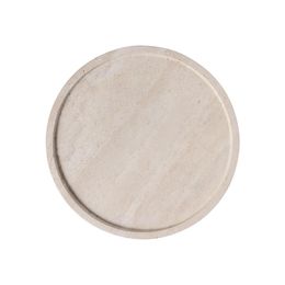 Villeroy & Boch Servierplatte VILLEROY & BOCH "Servierteller Manufacture Travertine &oslash; 24,5 cm beige", beige, B:24,5cm H:2cm L:24,5cm T:24,5cm &Oslash;:24,5cm, Steingut, Servierplatten, Servierplatte, Handarbeit