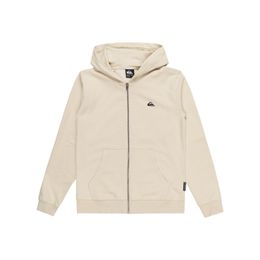 Hoodie Quiksilver "Basic", Jungen, Gr. 10, beige (wei&szlig;), Obermaterial:60% Baumwolle, 40% Polyester., Sweatshirts Hoodie