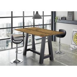 M&auml;usbacher Bartisch M&Auml;USBACHER, schwarz (schwarzstahl, schwarzstahlfarben, schwarzstahl), B:140cm H:105cm T:70cm, Tische, Bartisch, Gestell in A-Form (Breite 120, 140 oder 160 cm)