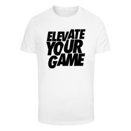 T-Shirt MisterTee "MisterTee Herren Elevate Your Game", Jungen, Gr. L, wei&szlig;, 100% Baumwolle, bedruckt, normal, Rundhals, Shirts T-Shirt