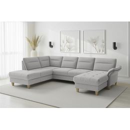 Sit & More Wohnlandschaft SIT & MORE "Pamela", silber, B:292cm H:90cm T:212cm, 100% Polyester, Sofas, Wohnlandschaft, Liegefl&auml;che aus Originalstoff