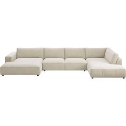 Wohnlandschaft Musterring "MR LUCIA, das ultimative Raumwunder von Musterring", nature, B:434cm H:81cm T:224cm, 88% Polyester, 12% Polyacryl, Sofas, Wohnlandschaft, Gigantische Fl&auml;che, erstklassige Kammerkissen & Luxus-Komfort