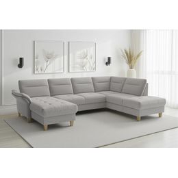 Sit & More Wohnlandschaft SIT & MORE "Pamela", hellgrau, B:292cm H:90cm T:212cm, 95% Polyester 5% Polyamid, Sofas, Wohnlandschaft, Liegefl&auml;che aus Originalstoff