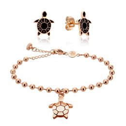 Schmuckset AMELIA PARKER "AS016R", rose gold, Schmuck_Sets, Damen, 16 -21cm, Edelstahl, Schmuckset, 16 -21 cm
