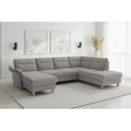 Sit & More Wohnlandschaft SIT & MORE "Pamela", grau, B:292cm H:90cm T:212cm, 100% Polyester, Sofas, Wohnlandschaft