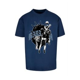 T-Shirt "Upscale by Mister Tee Hand Of God Oversize Tee", Jungen, Gr. L, dunkelblau, 100% Baumwolle, UPSCALE BY MISTER TEE, bedruckt, oversize, Rundhals, Shirts T-Shirt