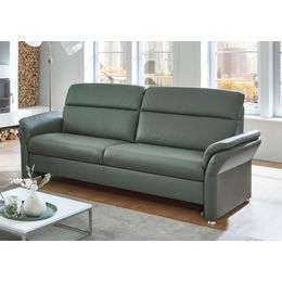 3-Sitzer DIE PLANBAR "PN-EM16031, Breite 216 cm", gr&uuml;n (torro opal), B:216cm H:96cm T:92cm, Sofas, Echtleder mit Federkernpolsterung, wahlweise mit Armteilverstellung