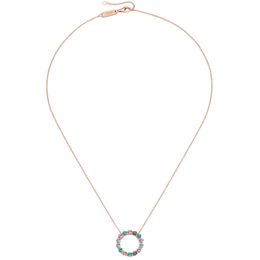 Collier "mit synth. Rubin, Saphir und Kristallsteinen, Silber 925", rosa (mehrfarbig), Giorgio Martello MILANO, Halsketten, Damen, 45cm, Silber 925 (Sterlingsilber), Collier