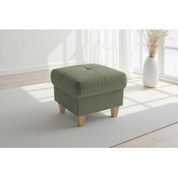 Sit & More Polsterhocker SIT & MORE, olive, B:58cm H:48cm T:58cm, 95% Polyester 5% Polyamid, Hocker, Polsterhocker