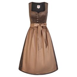 Spieth & Wensky Dirndl SPIETH & WENSKY "Galip", Damen, Gr. 38, N-Gr, braun, Obermaterial: 100% Polyester PES. Futter: 95% Polyester PES. 5% Baumwolle CO., festlich, regular fit, Kleider, Oberteil aus schokobraunem Samt