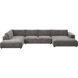 Wohnlandschaft Musterring "MR LUCIA, das ultimative Raumwunder von Musterring", schwarz, grau, B:434cm H:81cm T:224cm, 88% Polyester, 12% Polyacryl, Sofas, Wohnlandschaft, Gigantische Fl&auml;che, erstklassige Kammerkissen & Luxus-Komfort
