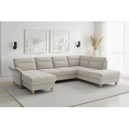 Sit & More Wohnlandschaft SIT & MORE "Pamela", nature, B:292cm H:90cm T:212cm, 100% Polyester, Sofas, Wohnlandschaft, Liegefl&auml;che aus Originalstoff