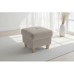 Sit & More Polsterhocker SIT & MORE, taupe, B:58cm H:48cm T:58cm, 95% Polyester 5% Polyamid, Hocker, Polsterhocker