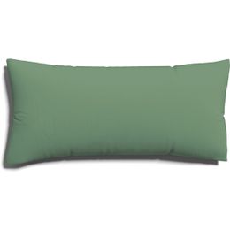 Kissenbezug Schlafgut "EASY JERSEY Kissenh&uuml;lle 100% Baumwolle, weicher Edel-Jersey, b&uuml;gelfrei", gr&uuml;n (gr&uuml;n mid), B:40cm L:80cm, Jersey, Obermaterial: 100% Baumwolle, Kissenbez&uuml;ge, Kissenbezug, mit farblich angepasstem Rei&szlig;verschluss, pflegeleicht, formstabil