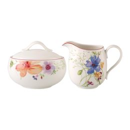 Villeroy & Boch Milch- und Zuckerset VILLEROY & BOCH "Milch- und Zucker-Set Mariefleur Basic 2er Set bunt", bunt, 2, Porzellan, Geschirr-Sets, Sp&uuml;lmaschinengeeignet, Mikrowellenfest