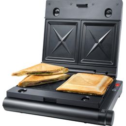 Steba Sandwichmaker "SG 55", schwarz, B:25,5cm H:9,5cm T:22cm, Sandwichmaker