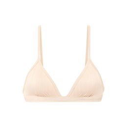 Triangel-Bikini-Top Copenhagen Studios "Antio", Damen, Gr. 34, Cup A/B, beige (creme), Recycling-Polyamid, Strukturmuster, Bikini-Oberteile, in moderner Strukturware