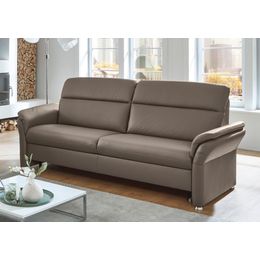 3-Sitzer DIE PLANBAR "PN-EM16031, Breite 216 cm", braun (torro artisckocke), B:216cm H:96cm T:92cm, Sofas, Echtleder mit Federkernpolsterung, wahlweise mit Armteilverstellung