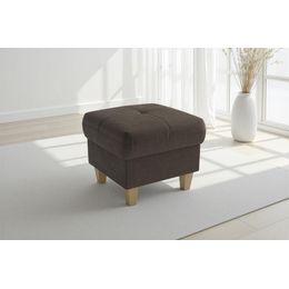 Sit & More Polsterhocker SIT & MORE, mocca, B:58cm H:48cm T:58cm, 100% Polyester, Hocker, Polsterhocker