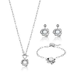 Schmuckset AMELIA PARKER "AS033S", silber, Schmuck_Sets, Damen, 45+6cm, Edelstahl, Schmuckset, 45+6 cm