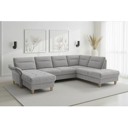 Sit & More Wohnlandschaft SIT & MORE "Pamela", silber, B:292cm H:90cm T:212cm, 100% Polyester, Sofas, Wohnlandschaft, Liegefl&auml;che aus Originalstoff