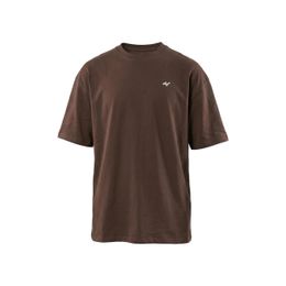 T-Shirt DEF "DEF Herren DEF MIXED T-Shirt", Jungen, Gr. S, choclate braun, 100% Baumwolle, bedruckt, oversize, Rundhals, Shirts T-Shirt