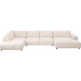 Wohnlandschaft Musterring "MR LUCIA, das ultimative Raumwunder von Musterring", nature, B:434cm H:81cm T:224cm, 100% Polyester, Sofas, Wohnlandschaft, Gigantische Fl&auml;che, erstklassige Kammerkissen & Luxus-Komfort
