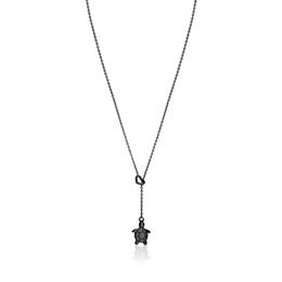 Collier AMELIA PARKER "AN004B", schwarz, Halsketten, Damen, 48-52cm, Edelstahl, L: 48 52, Collier