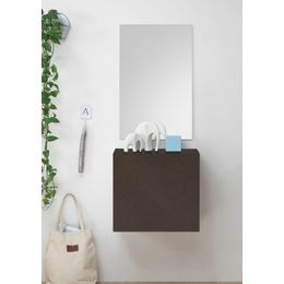 Garderobenschrank Home Affaire "Infinity", grau (lava), B:55cm H:50cm T:30cm, Schr&auml;nke, Garderobenschrank