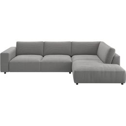 Ecksofa Musterring "MR LUCIA, Luxuri&ouml;se Wohlf&uuml;hlgarnitur von Musterring", grau, B:330cm H:81cm T:224cm, 95% Polyester, 5% Nylon, Sofas, Ecksofa, Erstklassige Kammerkissen, komfortable Umbauecke & zeitloser Look