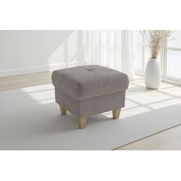 Sit & More Polsterhocker SIT & MORE, taupe, B:58cm H:48cm T:58cm, 100% Polyester, Hocker, Polsterhocker