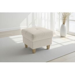 Sit & More Polsterhocker SIT & MORE, creme, B:58cm H:48cm T:58cm, 95% Polyester 5% Polyamid, Hocker, Polsterhocker