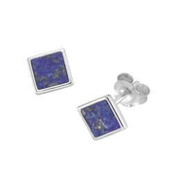 Paar Ohrstecker "schwarzer Achat, Tigerauge oder Lapis Silber 925", blau, Giorgio Martello MILANO, Ohrringe, Herren, Silber 925 (Sterlingsilber)