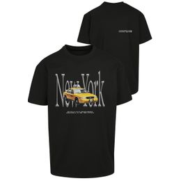 T-Shirt "Upscale by Mister Tee Herren NY Taxi Oversize Tee", Jungen, Gr. M, schwarz, 100% Baumwolle, UPSCALE BY MISTER TEE, unifarben, oversize, Rundhals, Shirts T-Shirt