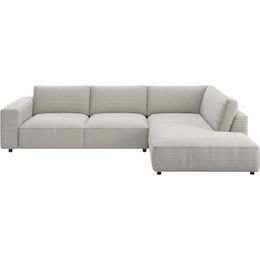 Ecksofa Musterring "MR LUCIA, Luxuri&ouml;se Wohlf&uuml;hlgarnitur von Musterring", beige (light, grau), B:330cm H:81cm T:224cm, 88% Polyester, 12% Polyacryl, Sofas, Ecksofa, Erstklassige Kammerkissen, komfortable Umbauecke & zeitloser Look