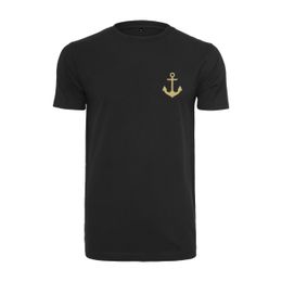 T-Shirt MisterTee "MisterTee Herren Captain Tee", Jungen, Gr. XS, schwarz, 100% Baumwolle, bedruckt, normal, Rundhals, Shirts T-Shirt