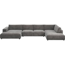 Wohnlandschaft Musterring "MR LUCIA, das ultimative Raumwunder von Musterring", schwarz, grau, B:434cm H:81cm T:224cm, 88% Polyester, 12% Polyacryl, Sofas, Wohnlandschaft, Gigantische Fl&auml;che, erstklassige Kammerkissen & Luxus-Komfort
