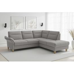 Sit & More Ecksofa SIT & MORE "Pamela", beige (grau), B:218cm H:90cm T:212cm, 100% Polyester, Sofas, Ecksofa, Liegefl&auml;che aus Originalstoff